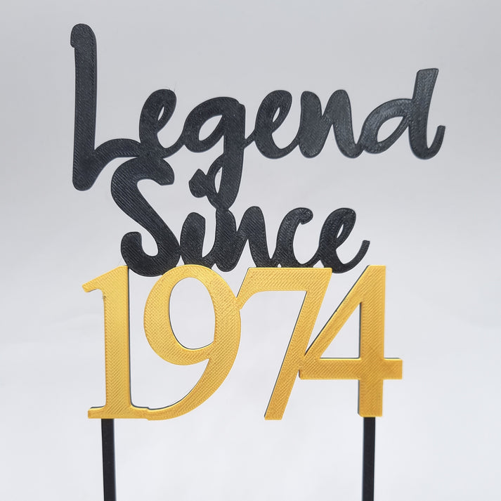 Legend Since Custom Birthday Cake Topper – Sweet As Cakes NZ