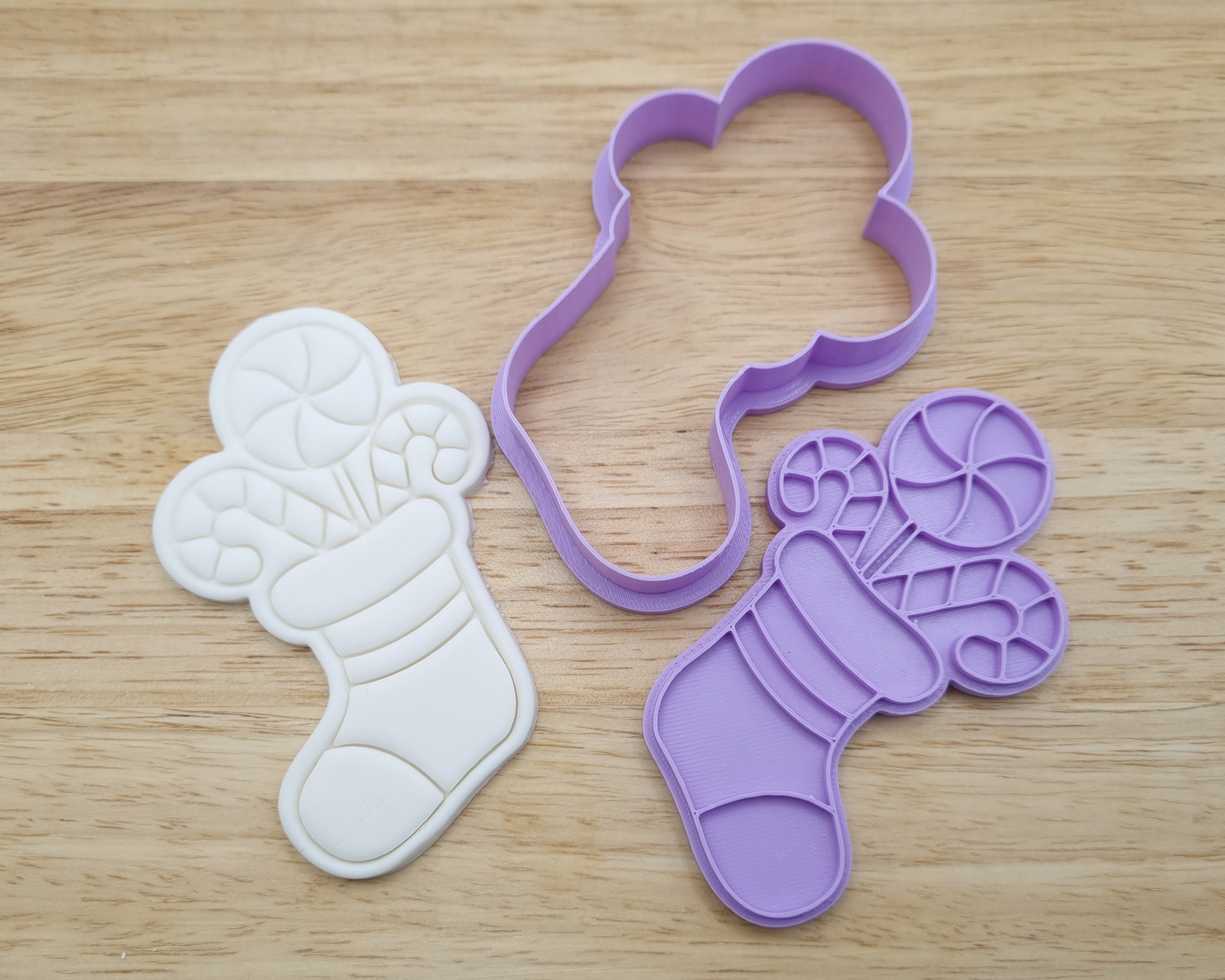 Stocking Cookie Cutter and Embosser – Sweet As Cakes NZ